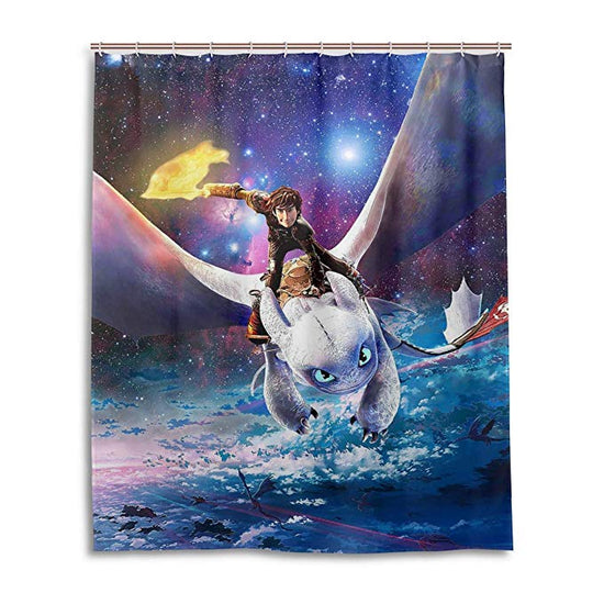 How To Train Your Dragon Shower Curtain Cartoon Kids Anime HTTYD ...